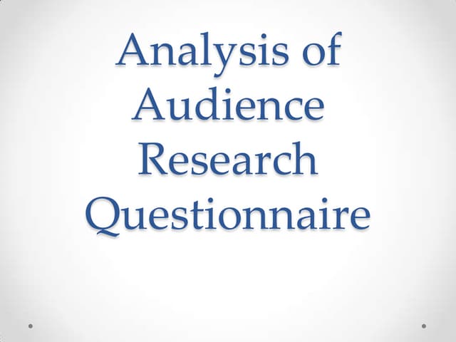 Market research analysis | DOCX