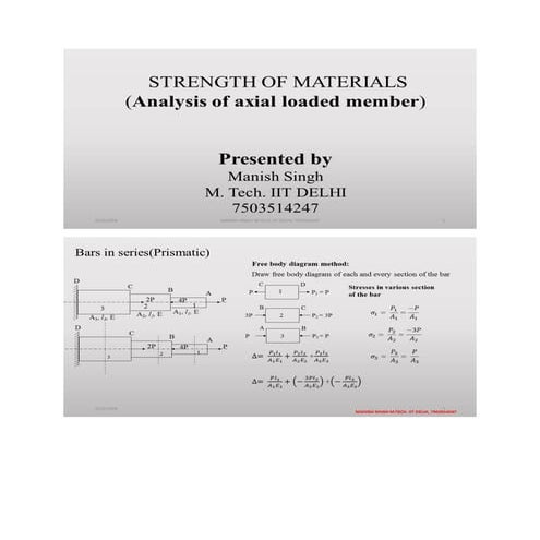 Analysis of axial loaded member | PDF