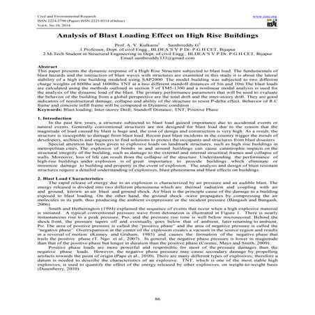 Calculation of blast loads | PDF