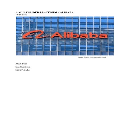 Analysis of business model of Alibaba as a multi sided platform | PDF ...