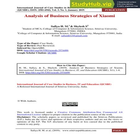 Analysis Of Business Strategies Of Xiaomi | PDF