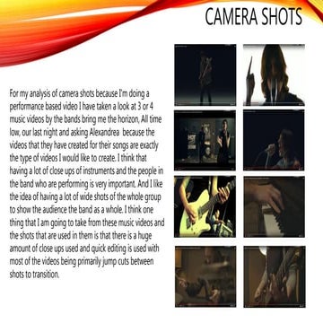 Analysis of camera shots | PPT