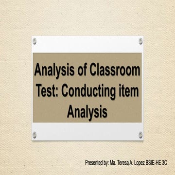 Analysis-of-classroom-test | PPTX