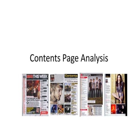 Analysis of contents page | PPTX