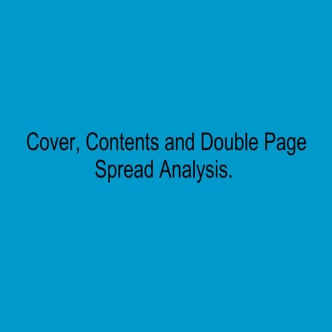 Magazine double page spread analysis | DOCX