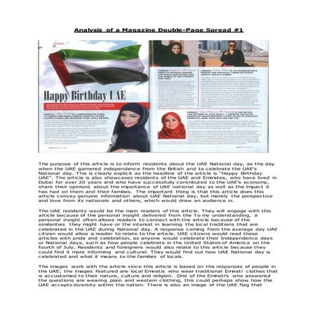 Annotation of an Existing Magazine Front Cover #1 | DOCX