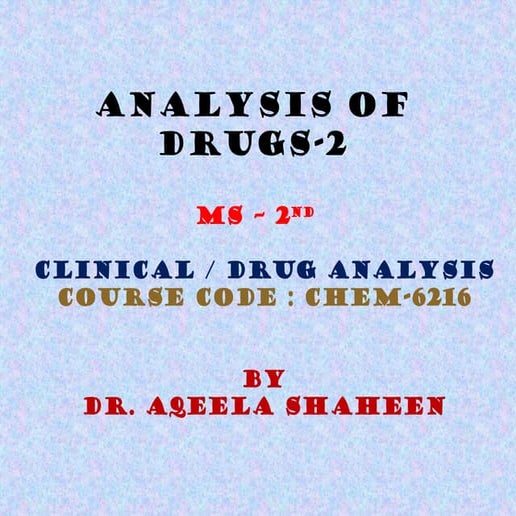 Classification of Drugs by Dr sikandar Ali | PPT