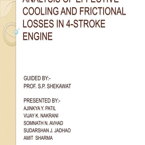 Analysis of effective cooling | PPTX