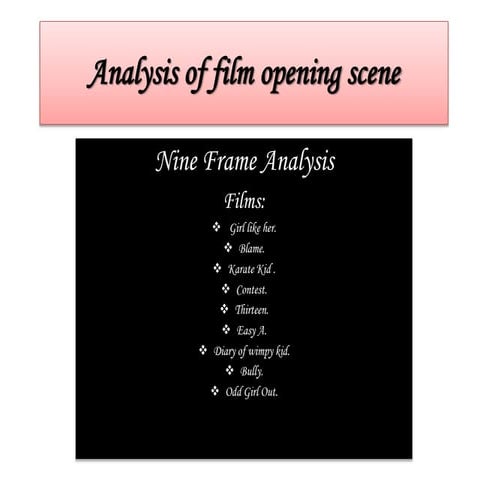 Analysis of film opening scene | PPTX