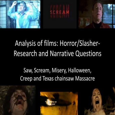 Analysis Of Films Horror and Slasher - research and narrative questions ...