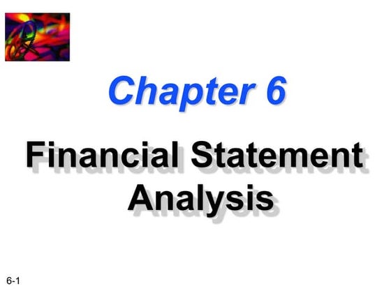 Financial Statement Analysis.ppt | Stocks and Bonds | Personal Investing