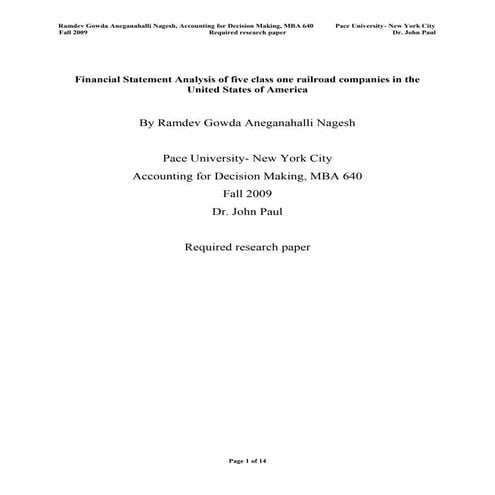 Analysis Of Financial Statements | PDF