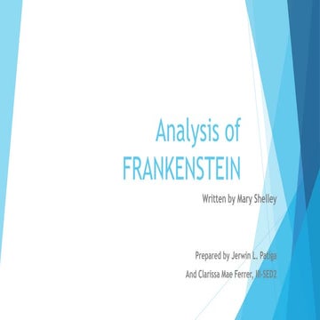 Analysis of Frankenstein | PPTX
