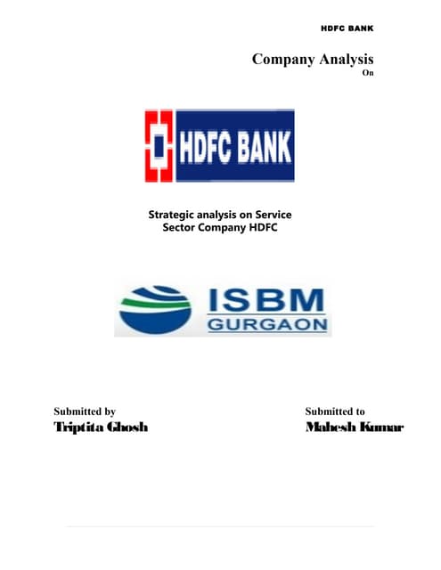 Hdfc bank ppt | PPTX