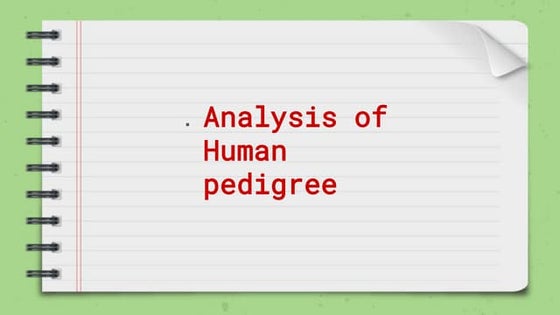 Pedigree Charts Powerpoint | PPT | Genetics | Science