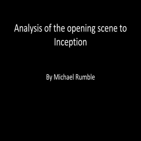 Analysis of inception opening | PPTX