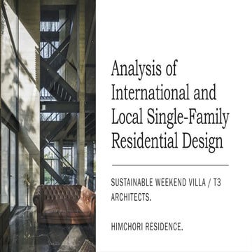 Analysis of International and Local Single-Family Residential Design.pptx