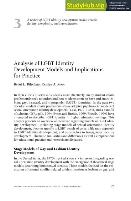 GLB Identity Development | PPT