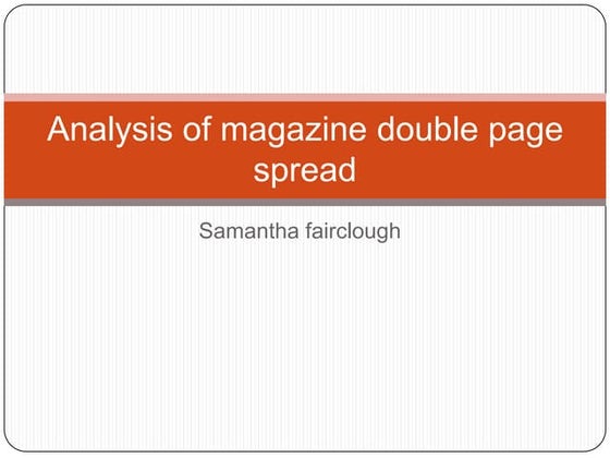 Double page spread research | PPT