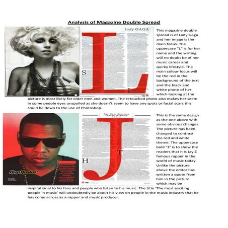 Analysis of magazine double spread | DOCX