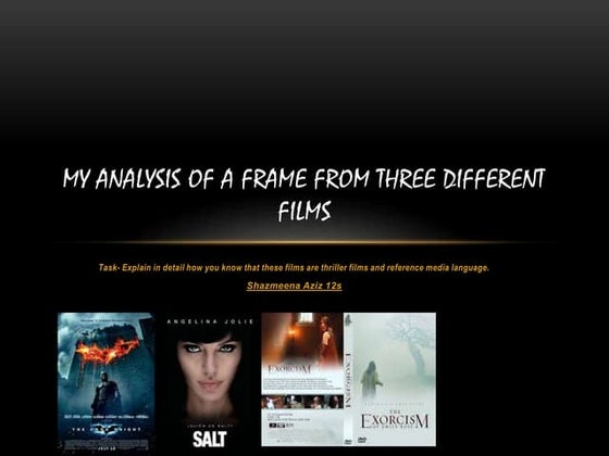 Analysis of different thriller films | PPT