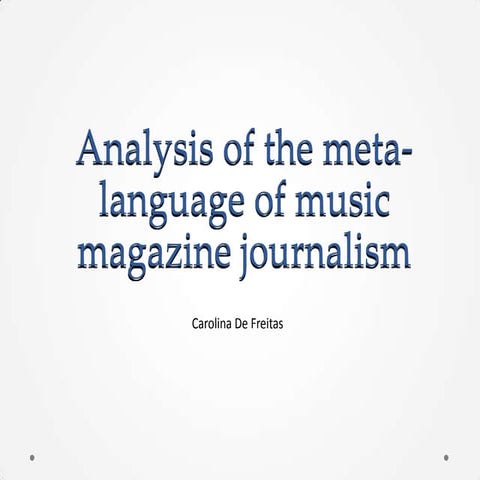 Analysis of meta language | PPSX