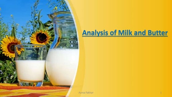 Determination of fat in milk | PPTX