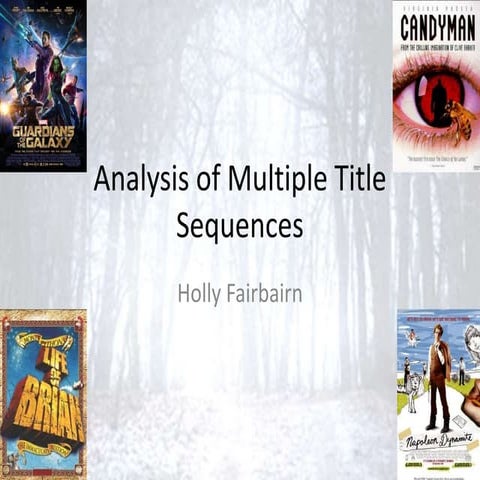 Analysis of multiple title sequences | PPT