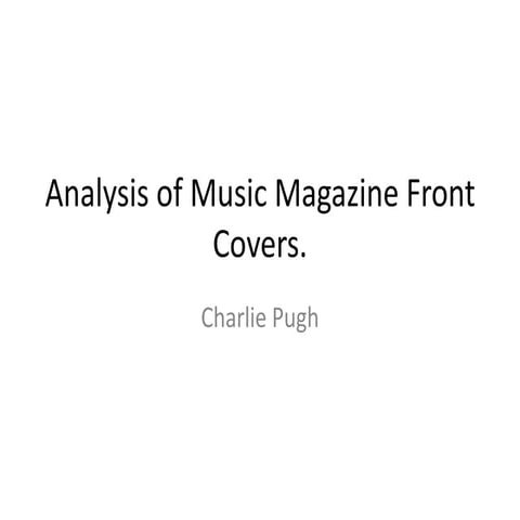 Names of the music magazine | PPTX