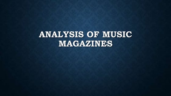 Comparing music magazines | PPT