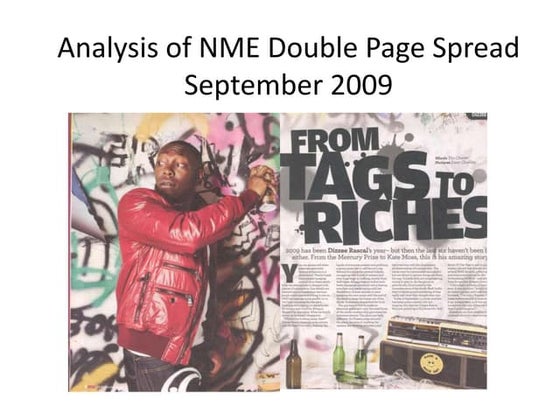 Double page spread analysis nme | PPT