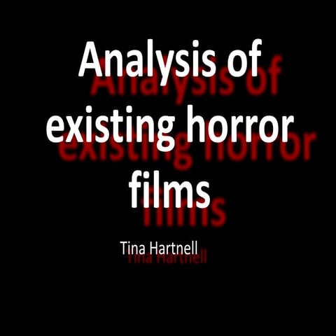A Nightmare on elm street analysis | PPTX