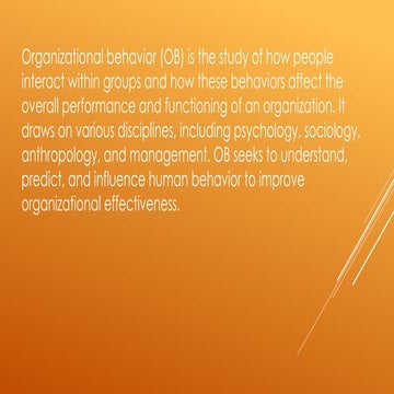 analysis of organization behavior for study | PPTX