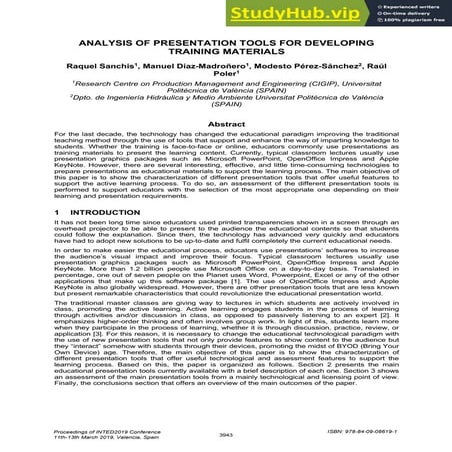Analysis Of Presentation Tools For Developing Training Materials | PDF