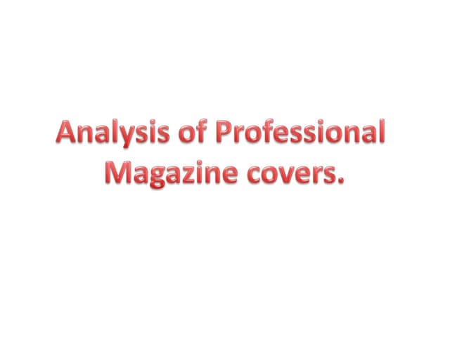 Fortune Cover Page Analysis. | PPTX