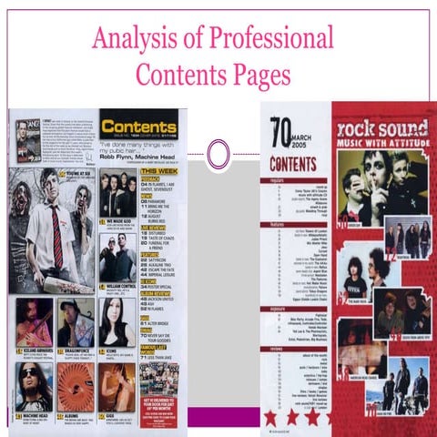 Contents Page Analysis | PPTX