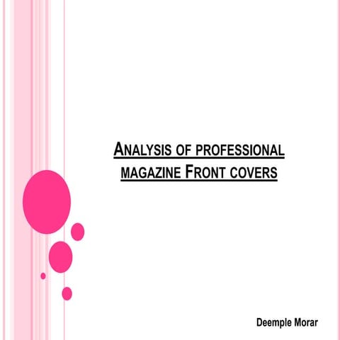 Analysing magazine front covers | PPTX
