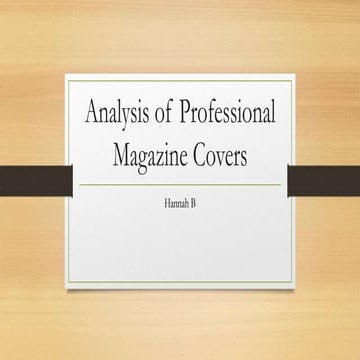 Magazine Cover Analysis | PPTX