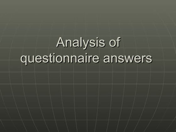 How to enter and analyze questionnaire (survey) data in SPSS | PDF