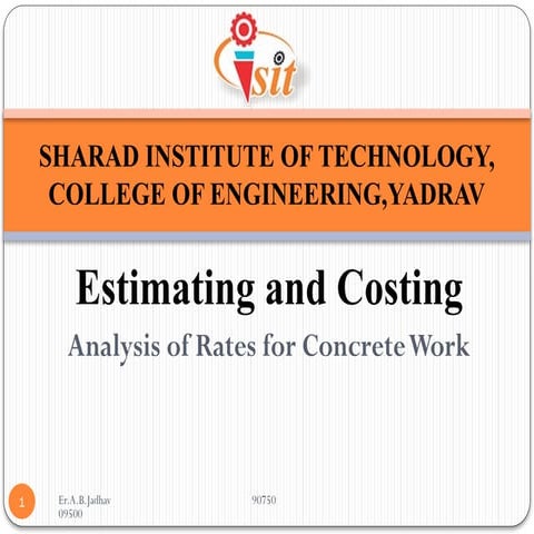 Analysis of Rates for Concrete work.pptx