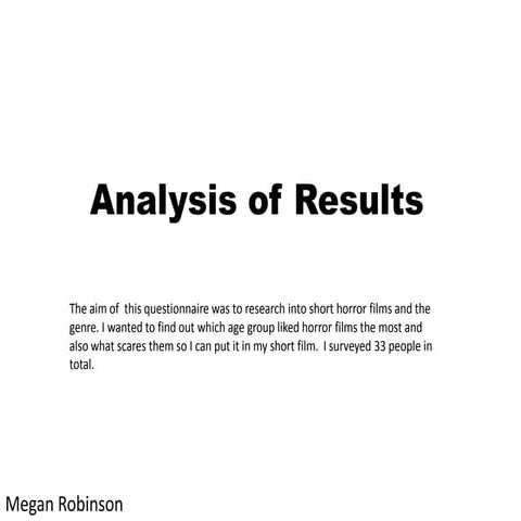 Analysis of results | PPT