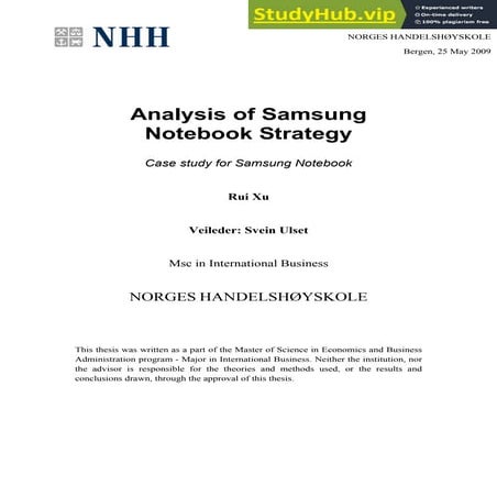 Analysis of Samsung Notebook Strategy Case study for Samsung Notebook.pdf