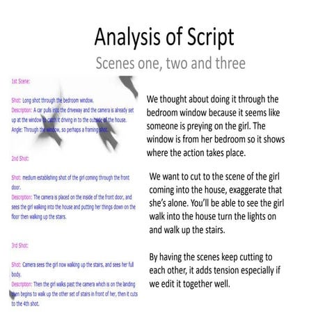 Analysis of script | PPTX