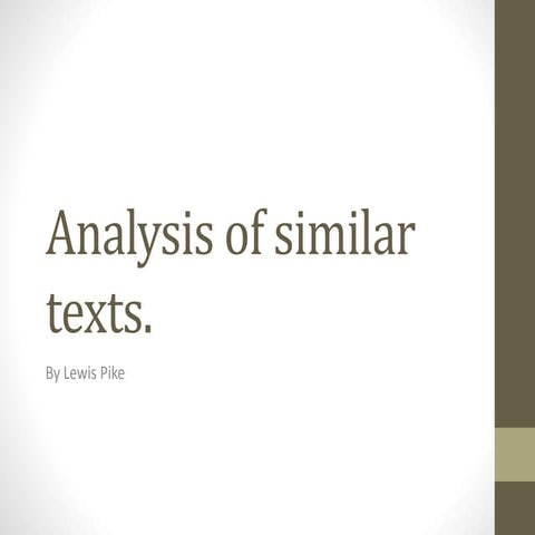 Analysis of similar texts | PPT