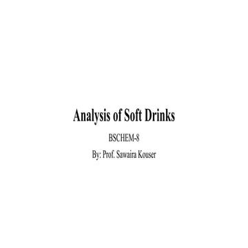 Soft Drink Analysis | DOCX