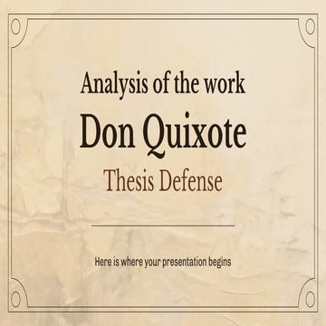 Analysis of the work Don Quixote Thesis Defense by Slidesgo.pptx