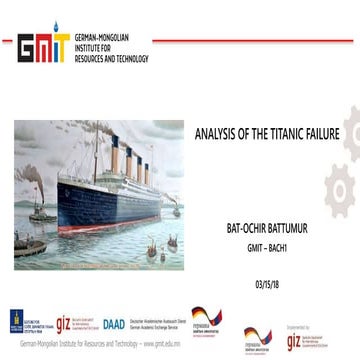 Material failure of titanic ship. | PPTX
