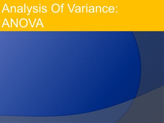 Anova One Way And Two Way Ppt