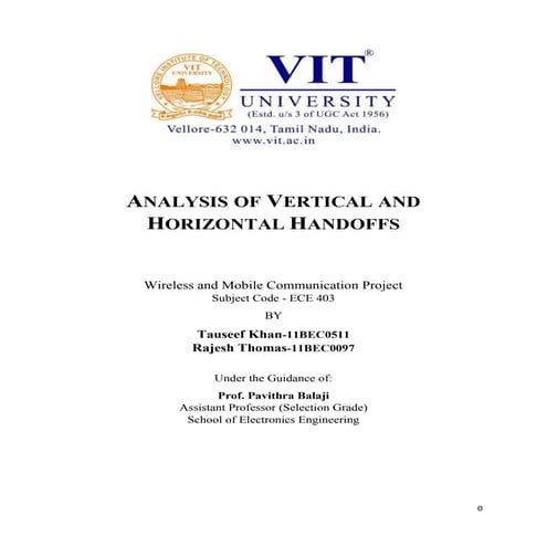 Analysis of vertical and horizontal handoff | DOCX