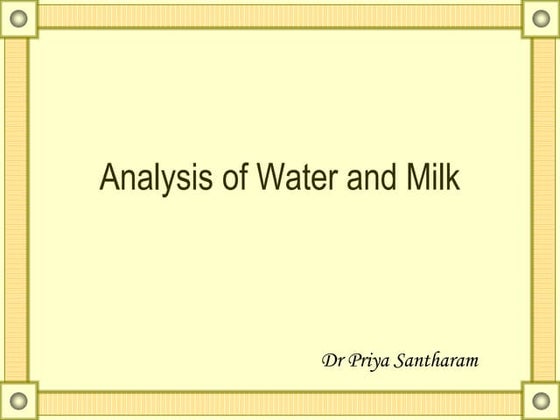 Microbiological analysis of milk part I | PPT
